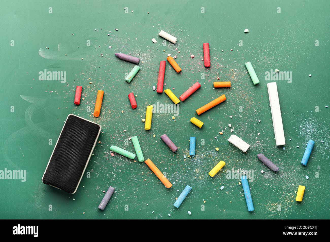 Blackboard Sponge And Chalk High Resolution Stock Photography and ...