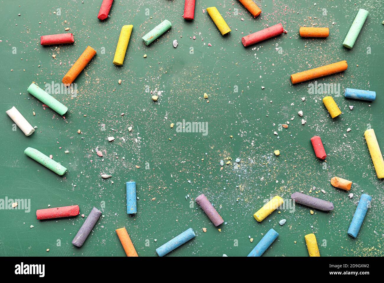 Crushed chalk on blackboard hi-res stock photography and images - Alamy