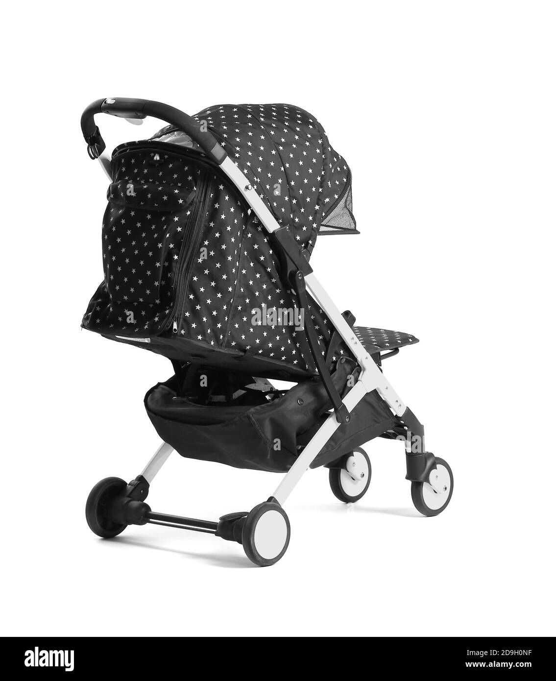 Modern baby stroller on light background Stock Photo - Alamy