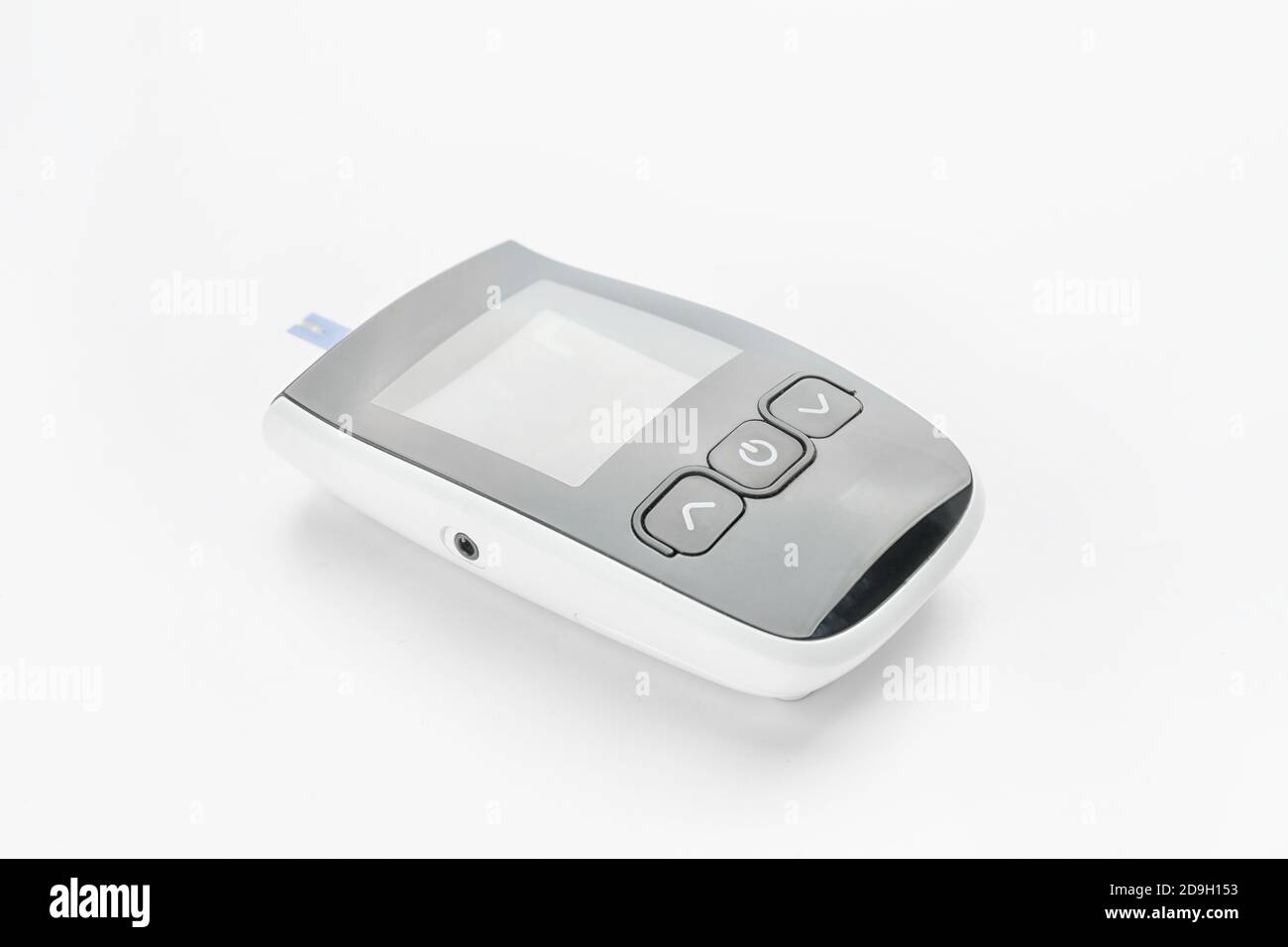 Glucometer on white background. Diabetes concept Stock Photo - Alamy
