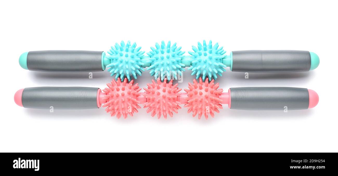 Body rollers on white background Stock Photo - Alamy