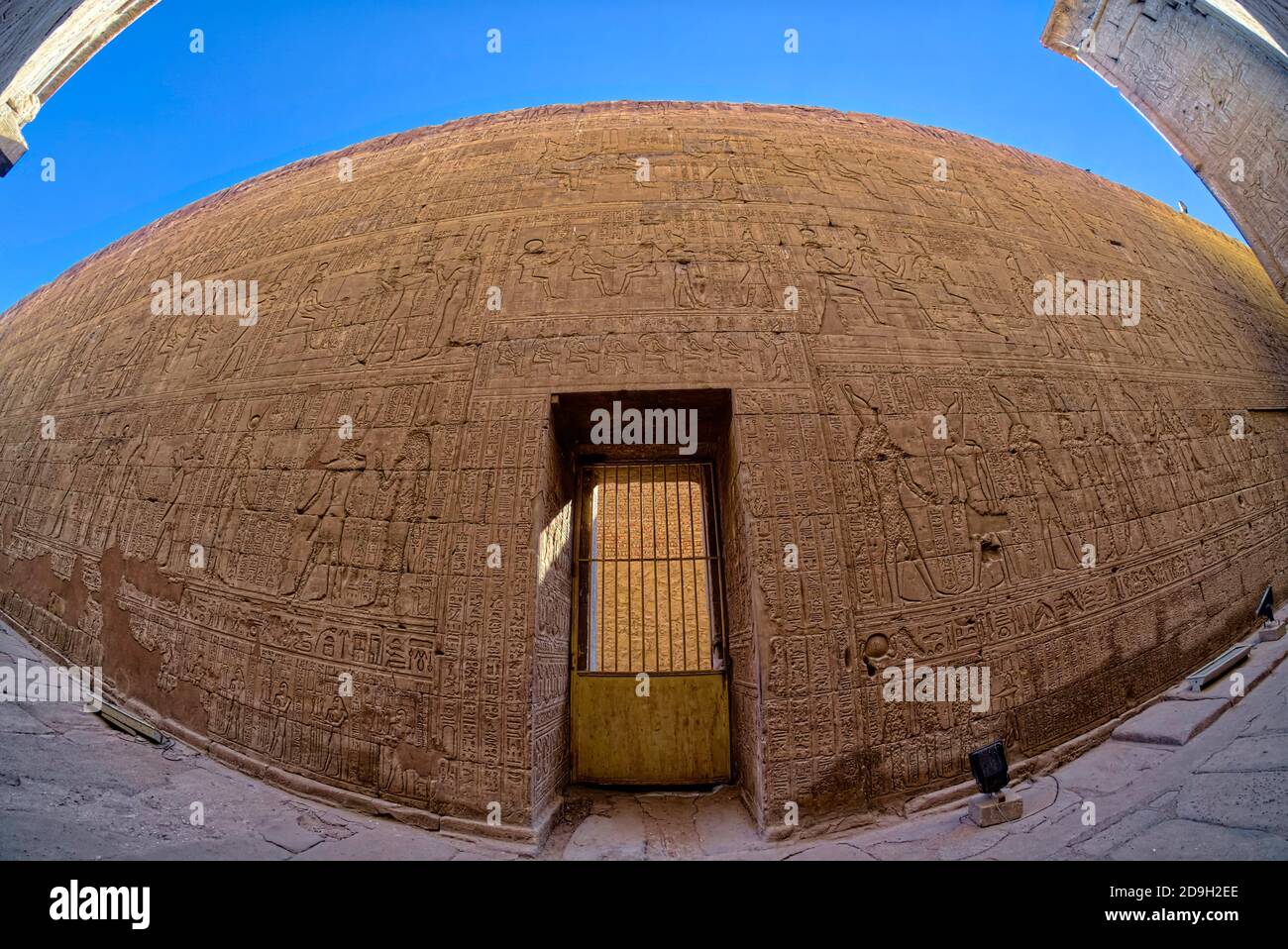 The interesting reliefs on the west wall depict the battles between ...