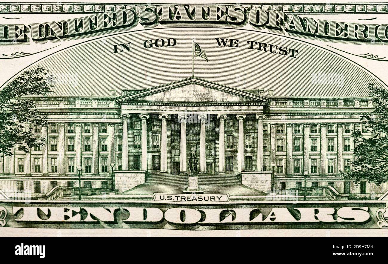 10 dollar bill back hi-res stock photography and images - Alamy