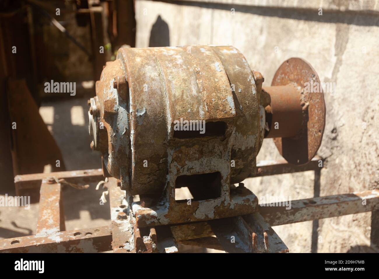 Old rusty electric motor Stock Photo - Alamy
