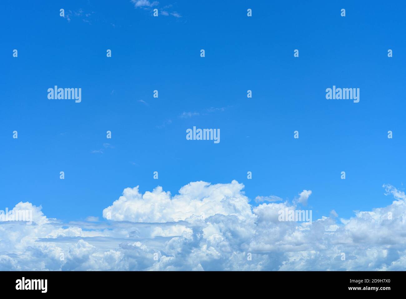 beautiful blue sky with white clouds in the noon time horizontal ...