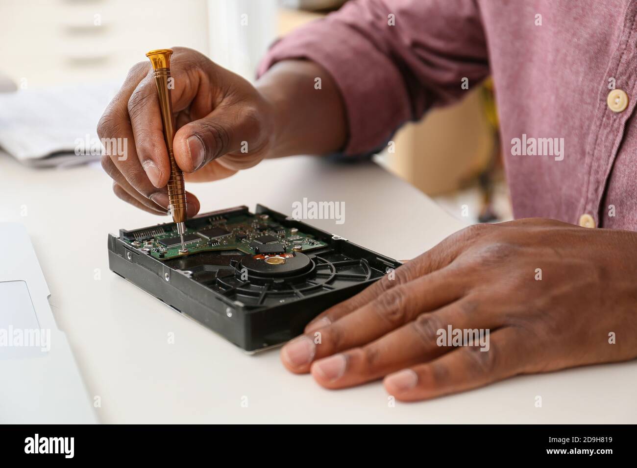 Closeup african american male engineer hi-res stock photography and ...