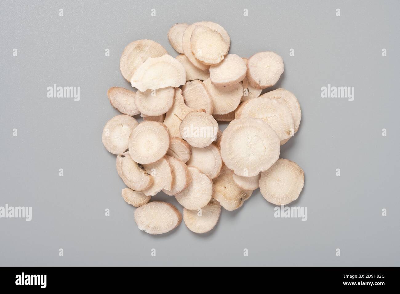 top view BaiShao or Paeoniae Radix Alba or White Peony Root Stock Photo ...