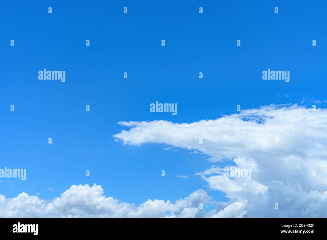 beautiful blue sky with white clouds in the noon time horizontal ...