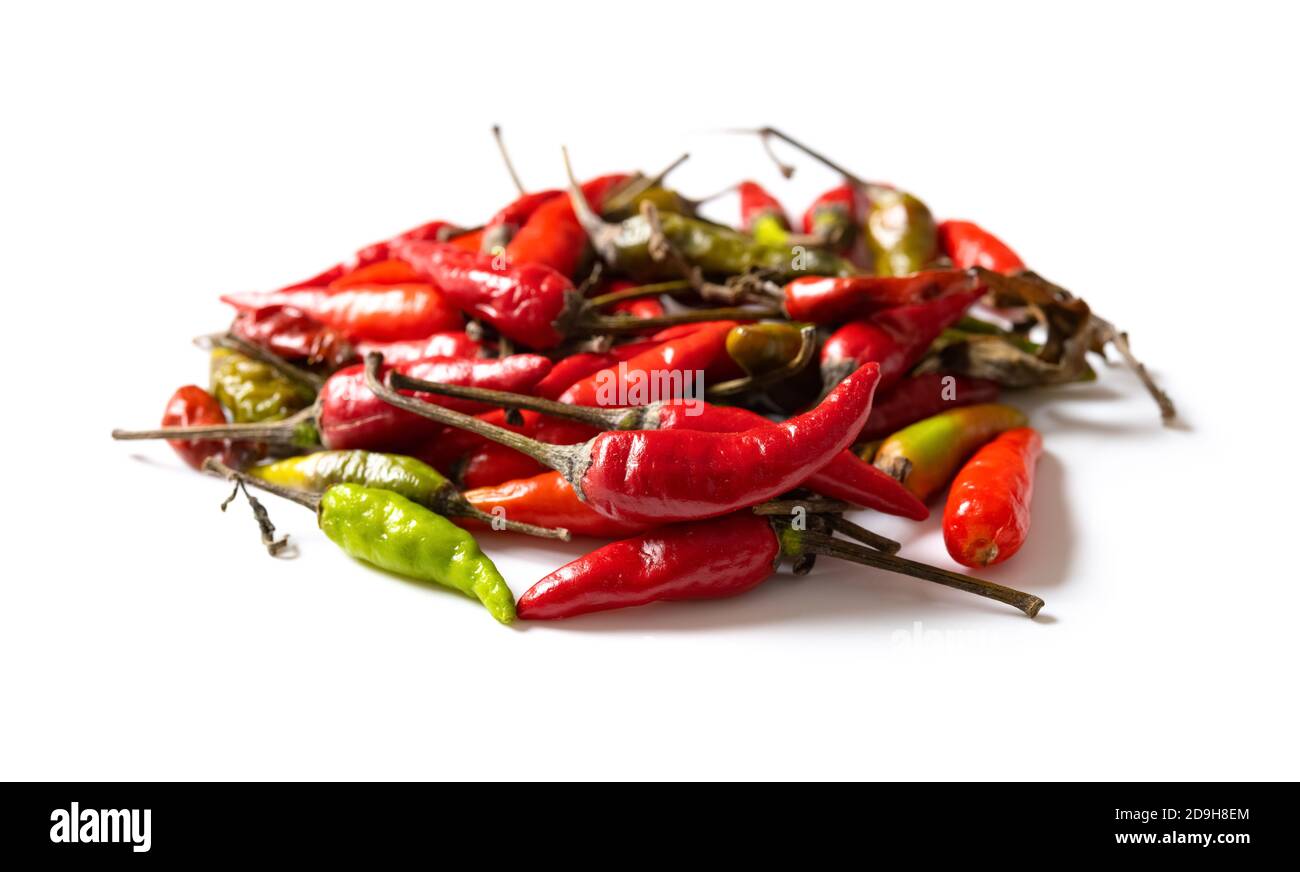 side view spicy cayenne on white background Stock Photo - Alamy