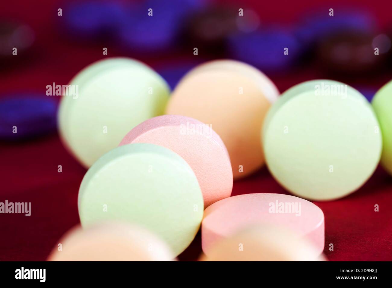 different colors of tablets Stock Photo - Alamy