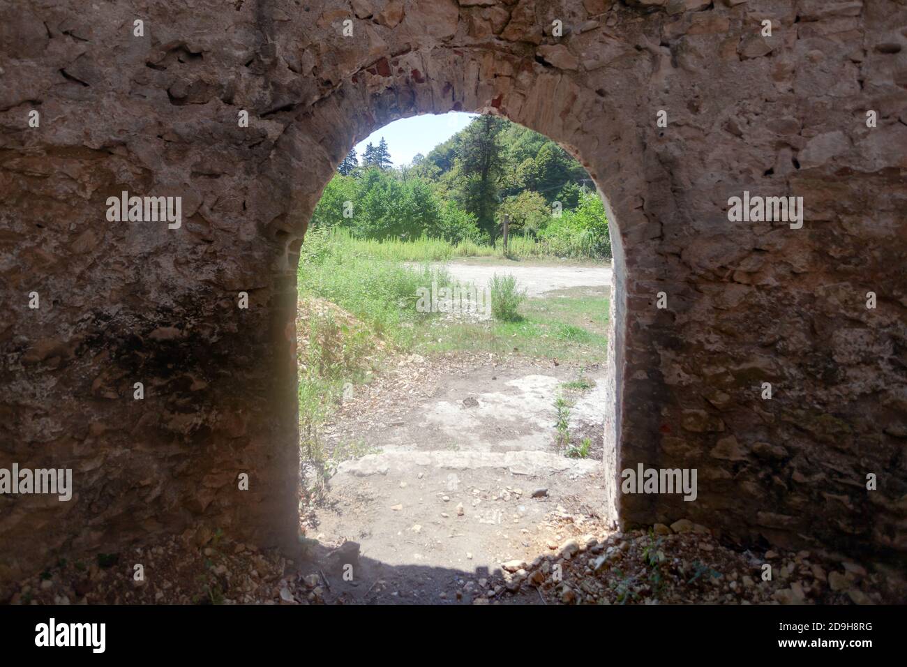 Exit from the old fortress Stock Photo - Alamy