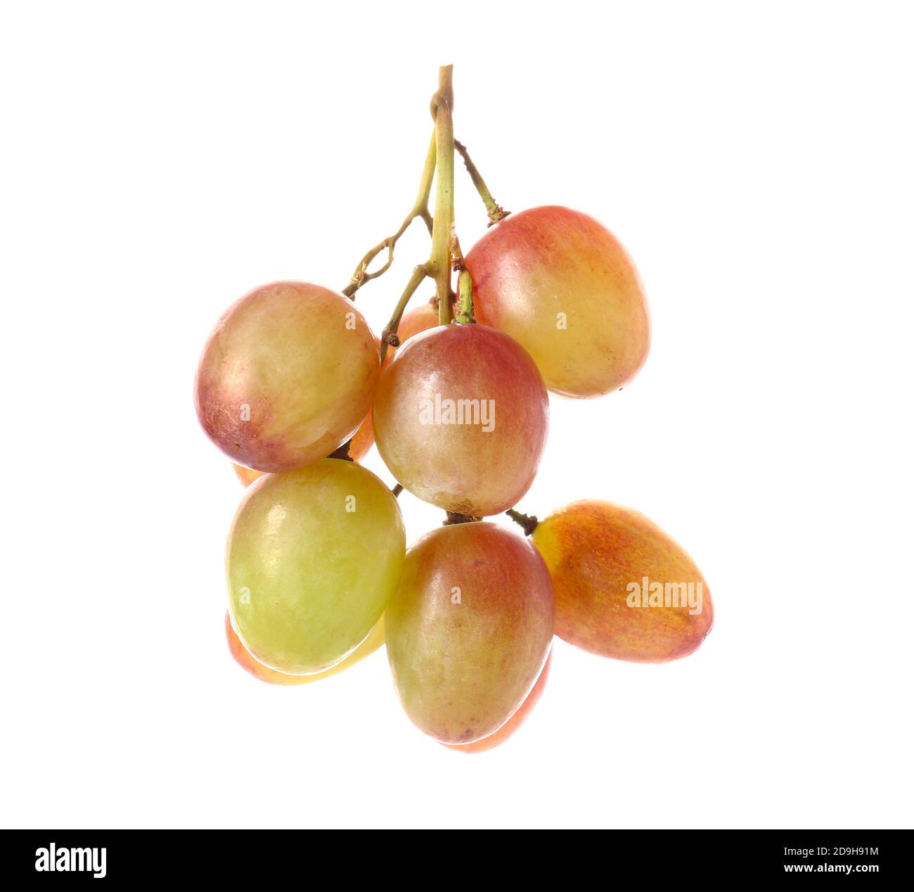 Sweet ripe grapes on white background Stock Photo - Alamy