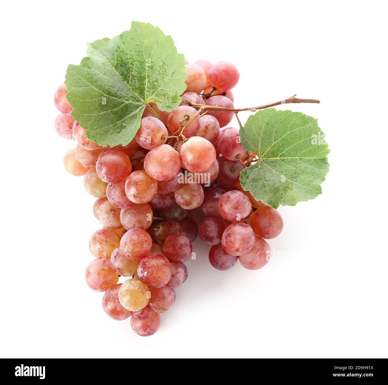 Sweet ripe grapes on white background Stock Photo - Alamy