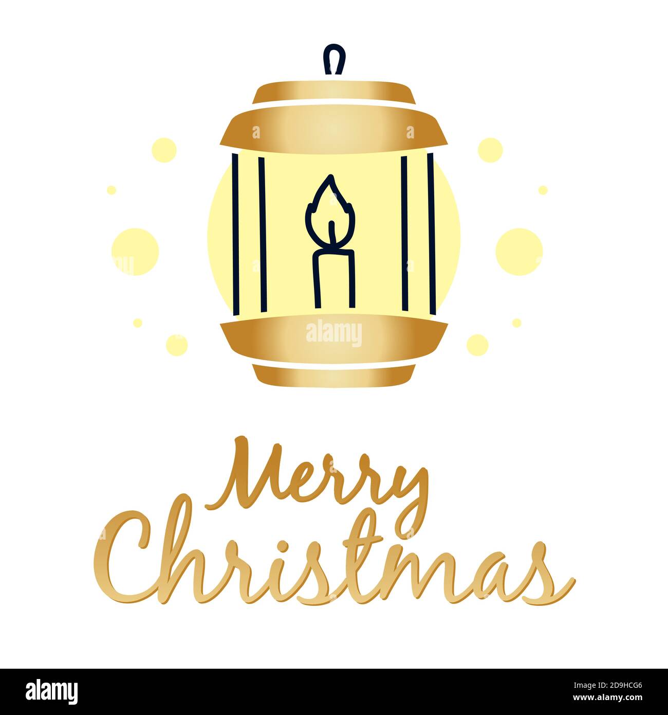 merry christmas design with lantern icon over white background, half ...