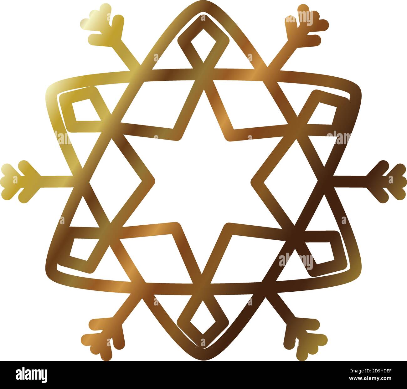 star snowflake icon over white background, gradient style, vector ...