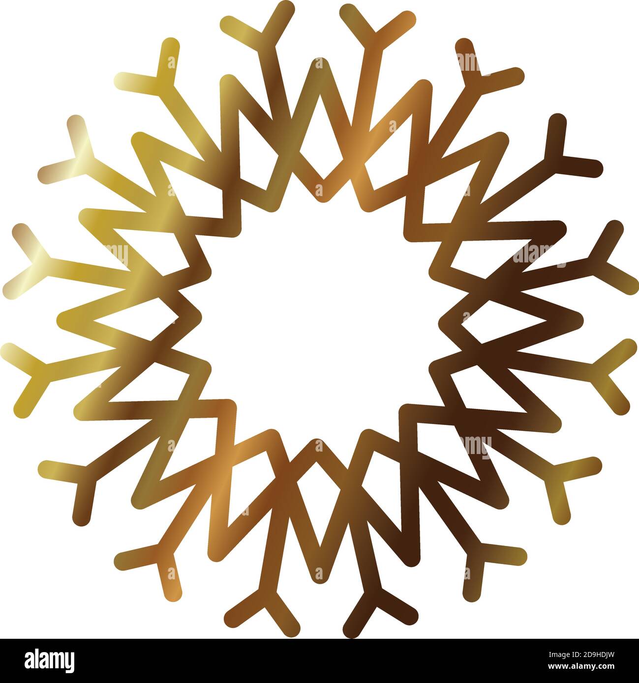 round snowflake icon over white background, gradient style, vector ...