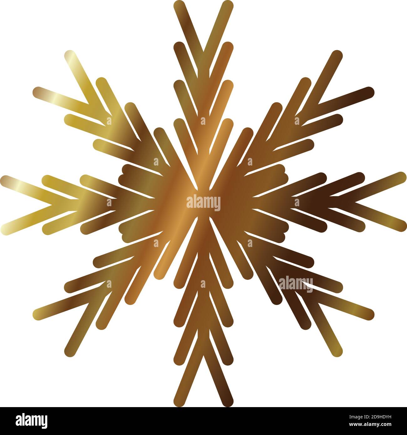 modern snowflake icon over white background, gradient style, vector ...