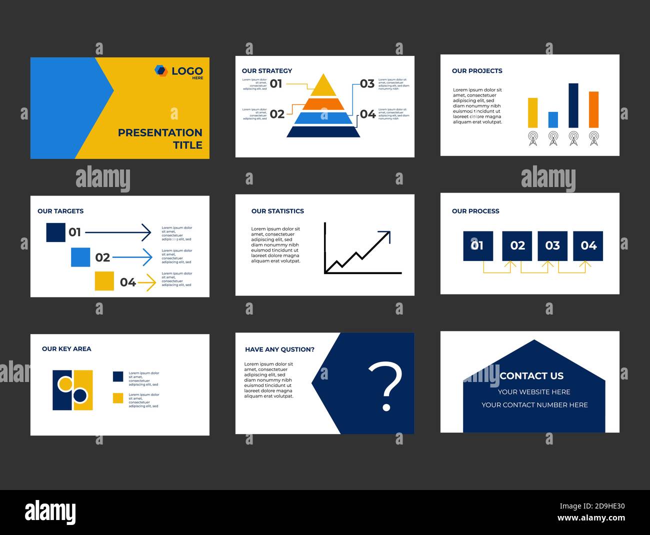 Company Presentation and Pitch Deck. Investment presentation with Info ...