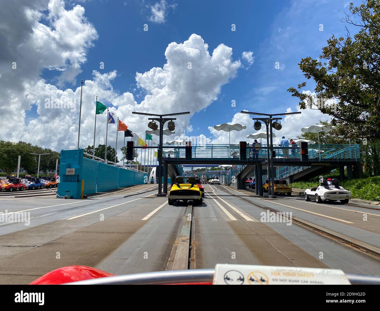 Orlando,FL/USA-12/28/19: Cars at the Tomorrowland Speedway at Magic ...