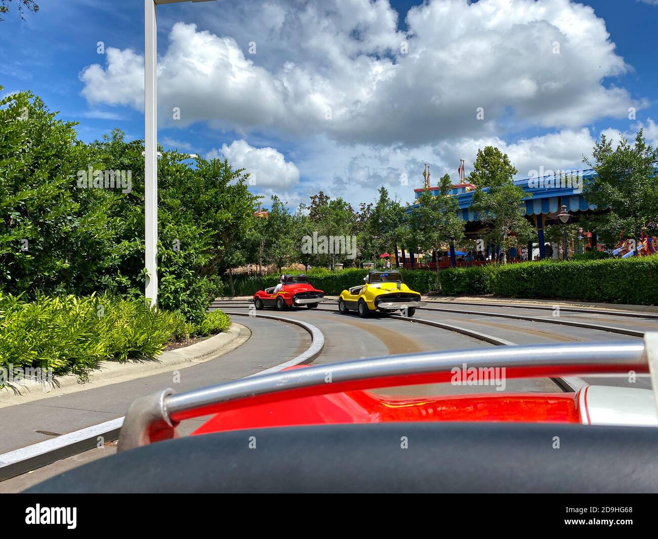 Orlando,FL/USA-12/28/19: Cars at the Tomorrowland Speedway at Magic ...