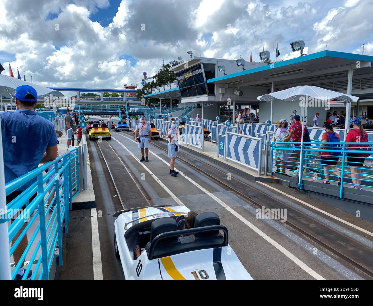 Orlando,FL/USA-12/28/19: Cars at the Tomorrowland Speedway at Magic ...