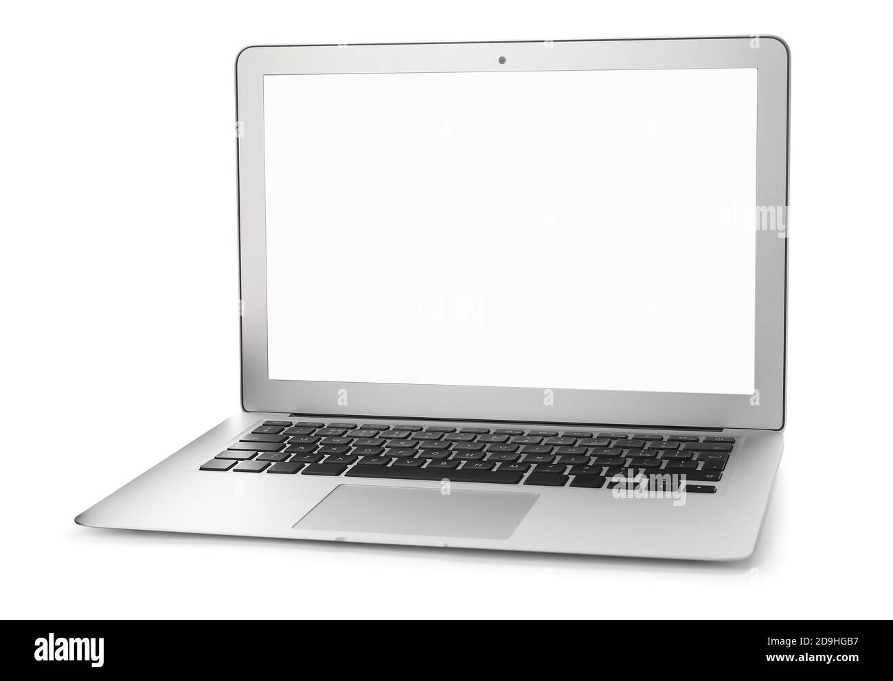 Modern laptop on white background Stock Photo - Alamy