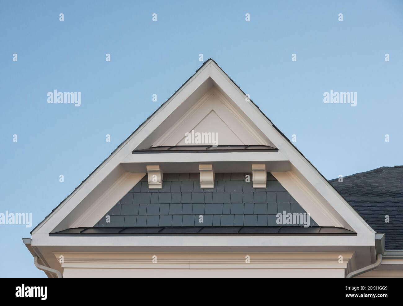 Single and double gable roofs with brick or vinyl siding square and ...