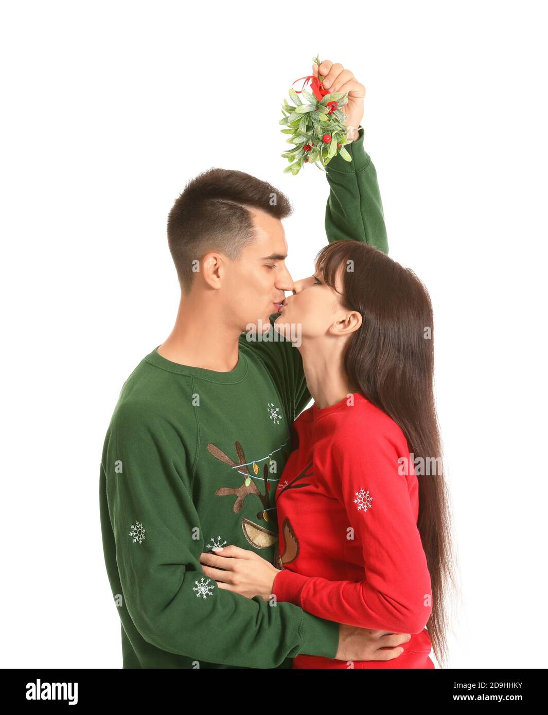 Mistletoe Romantic Kiss