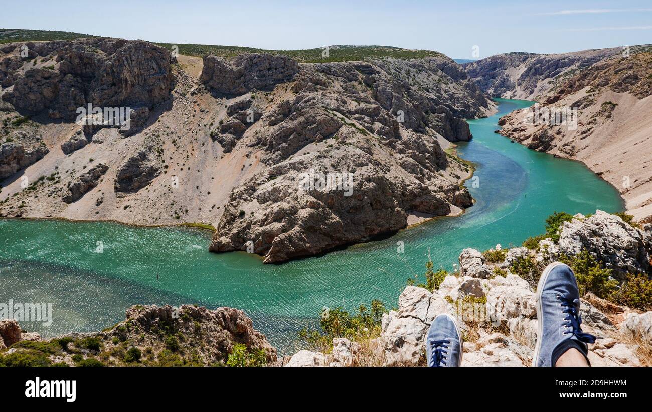 Beautiful scenery of the famous Novigrad Sea near Maslenica, Croatia ...
