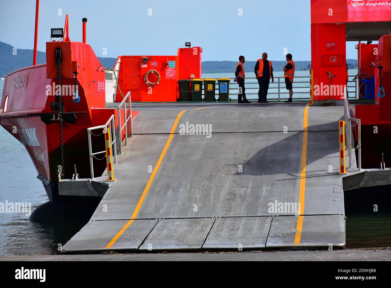 AUCKLAND, NEW ZEALAND - Nov 02, 2020: View of Sealink Seaway II ...