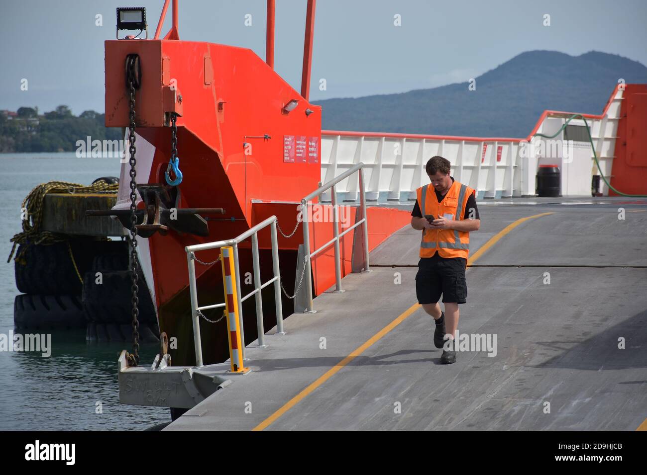 AUCKLAND, NEW ZEALAND - Nov 02, 2020: View of Sealink Seaway II ...