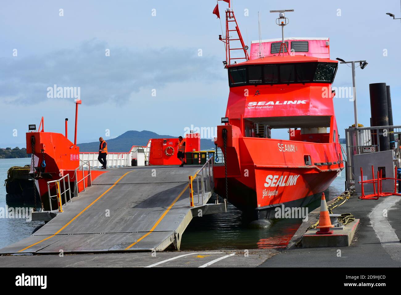 AUCKLAND, NEW ZEALAND - Nov 02, 2020: View of Sealink Seaway II ...