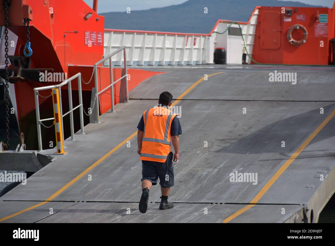 AUCKLAND, NEW ZEALAND - Nov 02, 2020: View of Sealink Seaway II ...
