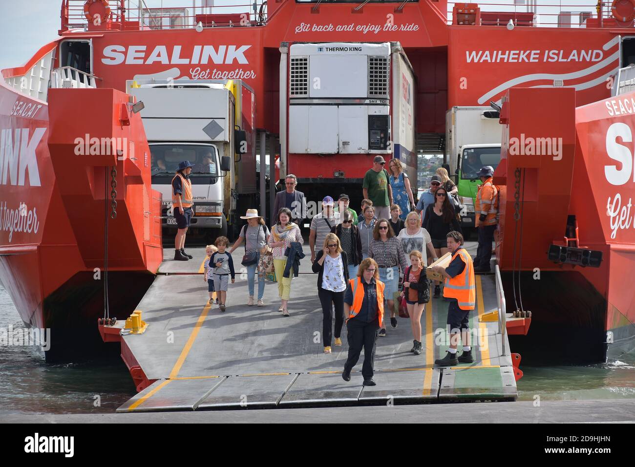 AUCKLAND, NEW ZEALAND - Nov 02, 2020: View of passengers walking from ...