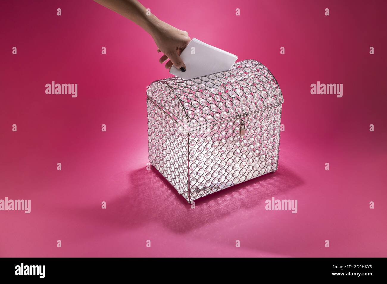 White envelope in the beautiful box made of stones Stock Photo - Alamy