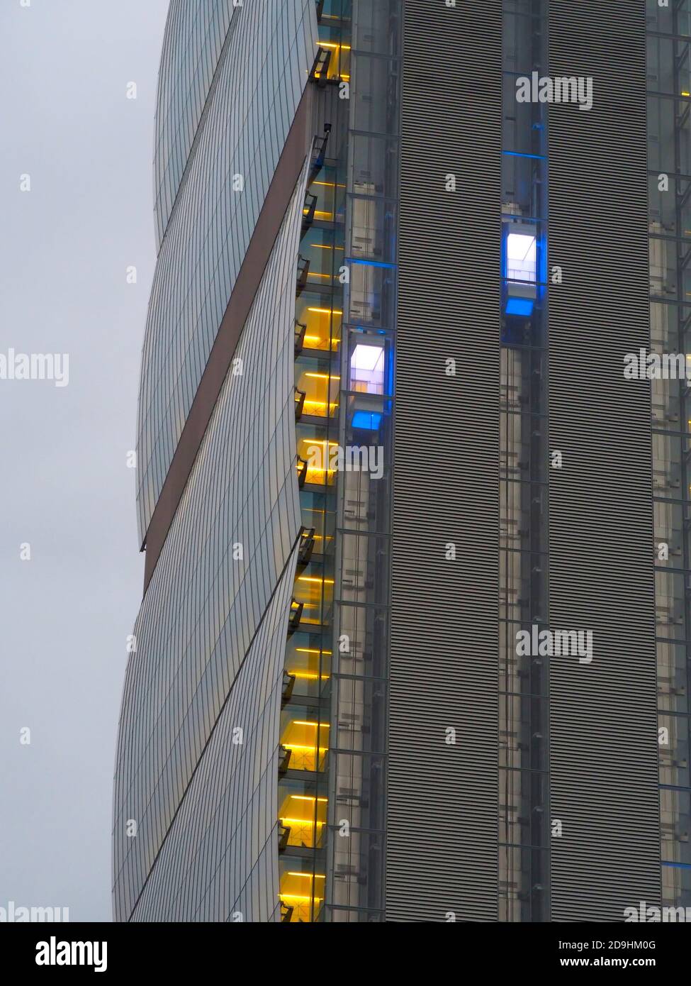 Empty elevators in offices building deserted cause smart working ...