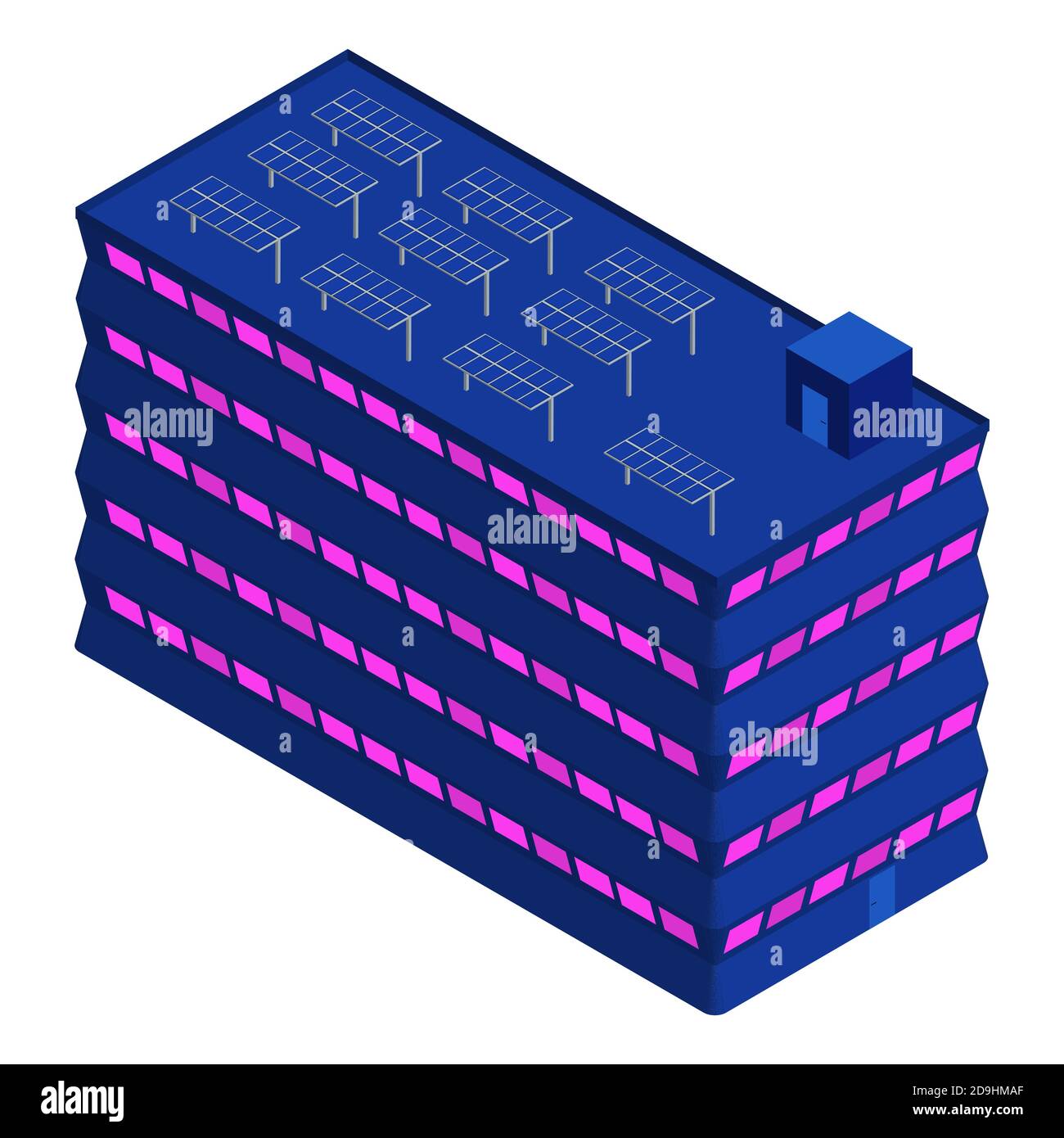 Solar panels on hotel roof Stock Vector Images - Alamy