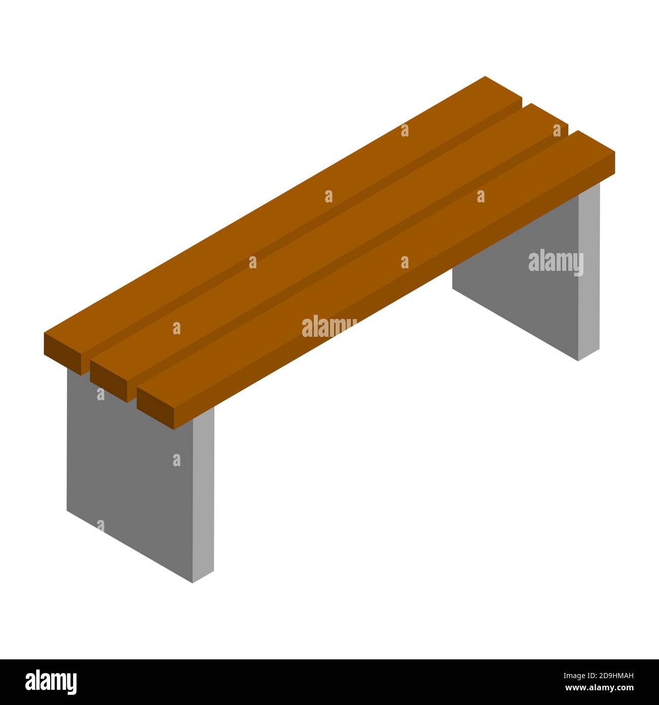 Bench concrete furniture outdoor Stock Vector Images - Alamy