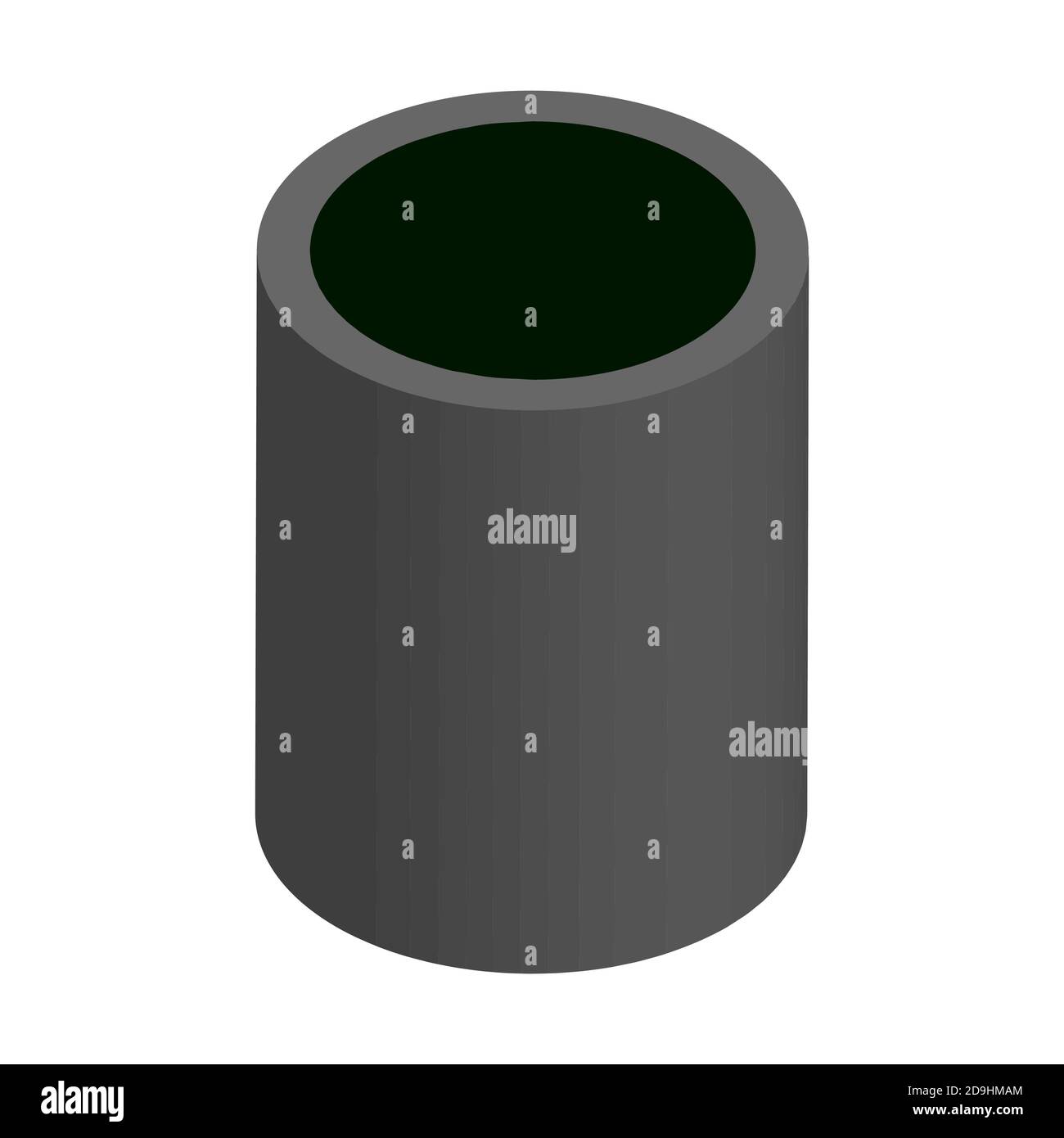 Isometric street trash can made of concrete isolated on white. The ...