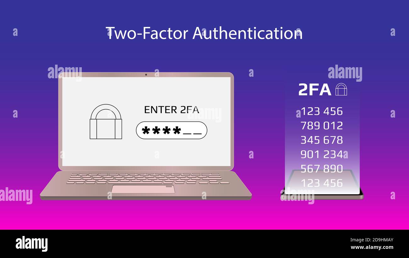 Two step verification Stock Vector Images - Alamy