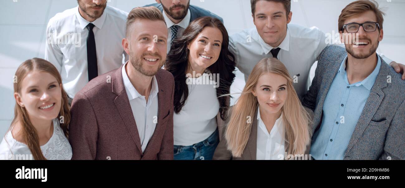 team of successful young business people standing together Stock Photo ...
