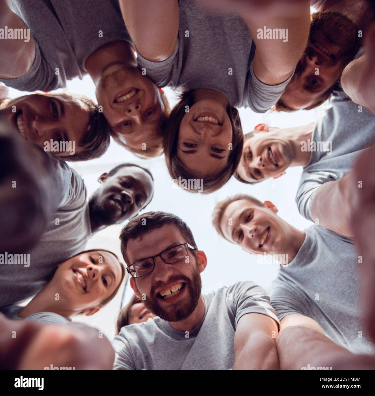 bottom view. group of successful young people looking at the cam Stock ...