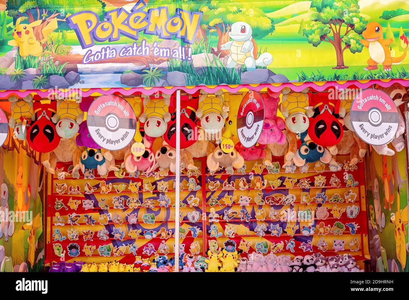 MACKAY, QUEENSLAND, AUSTRALIA - JUNE 2019: A game of chance busting ...