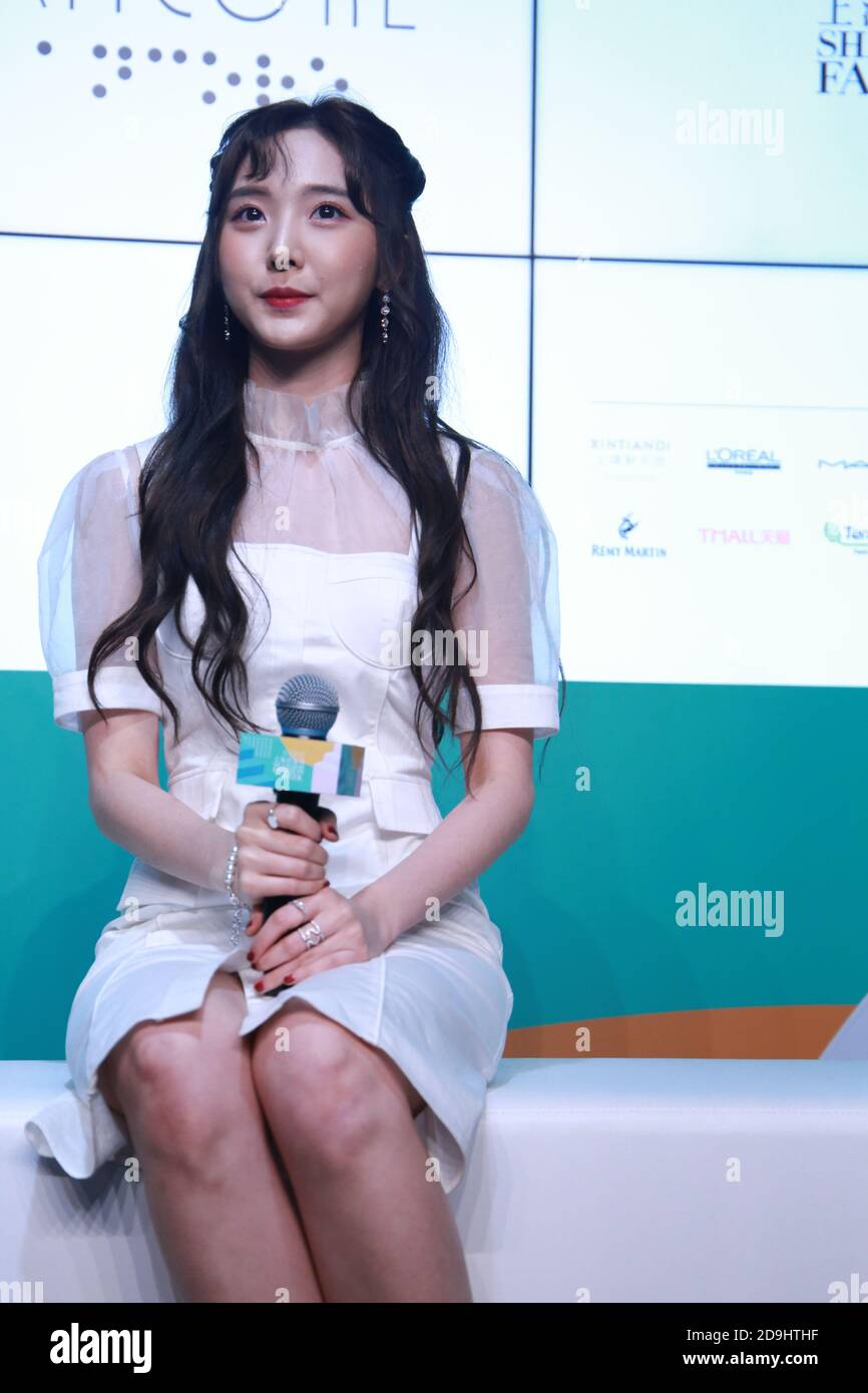 Chinese singer and actress Zheng Naixin attends 2020 Shanghai Fashion ...