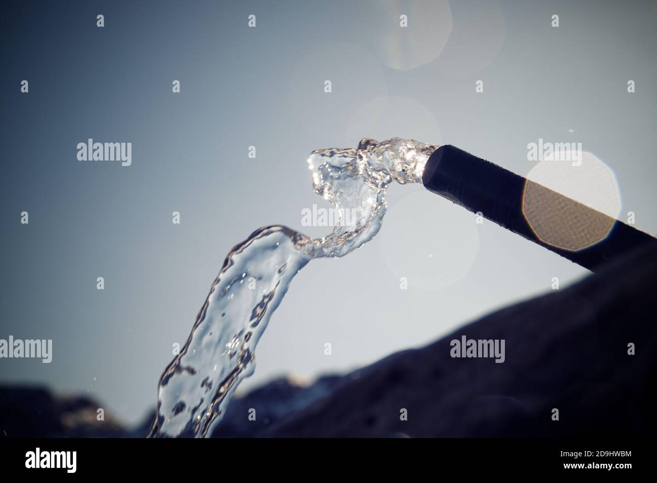 Source of spring fresh water in Ossau Valley, Pyrenees National Park ...