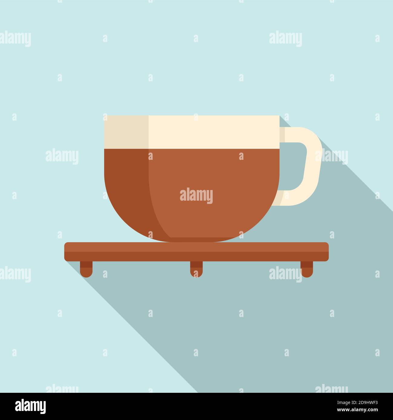Tea transparent cup icon, flat style Stock Vector Image & Art - Alamy