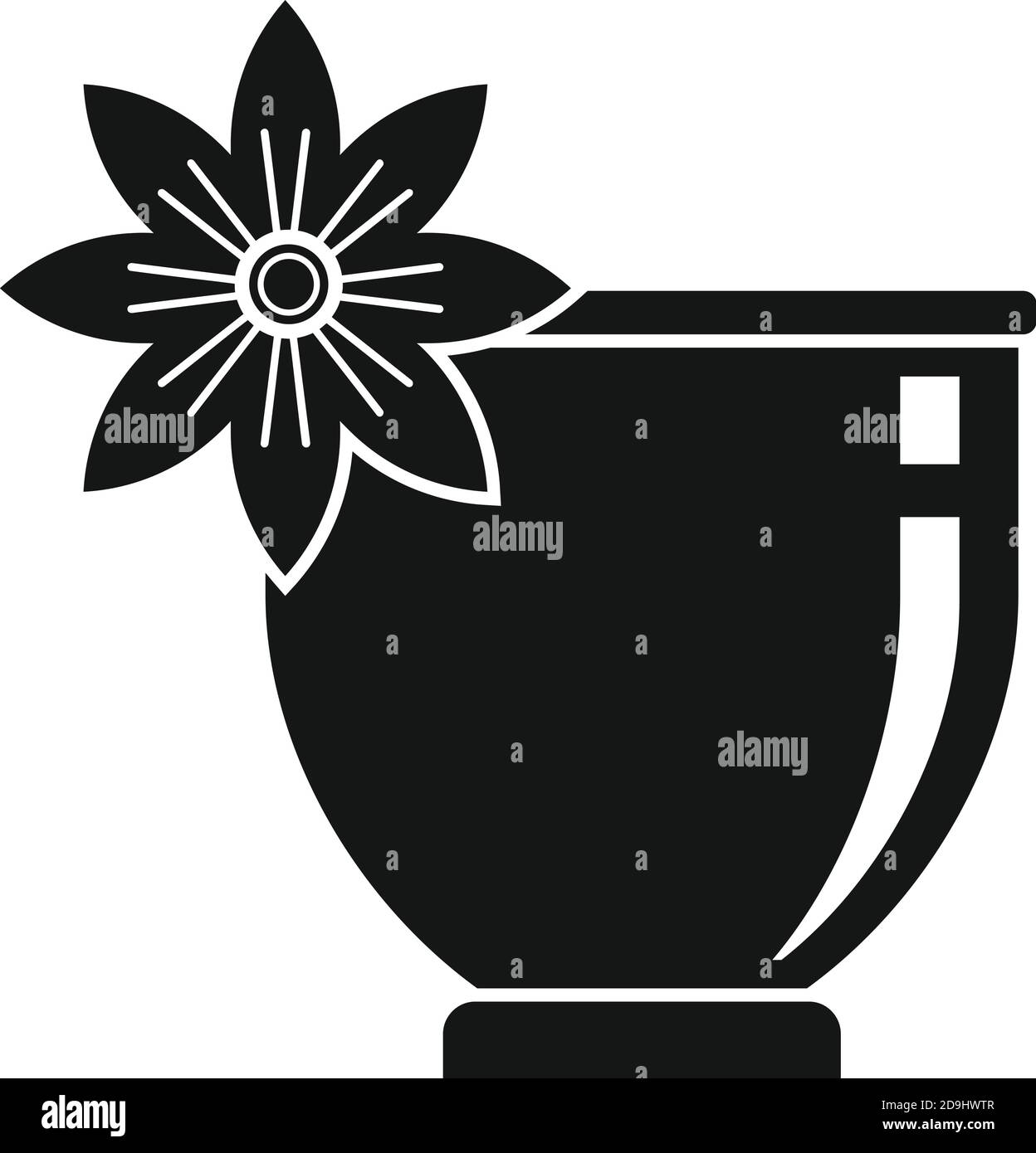 Cup spoon tea scoop Stock Vector Images - Alamy