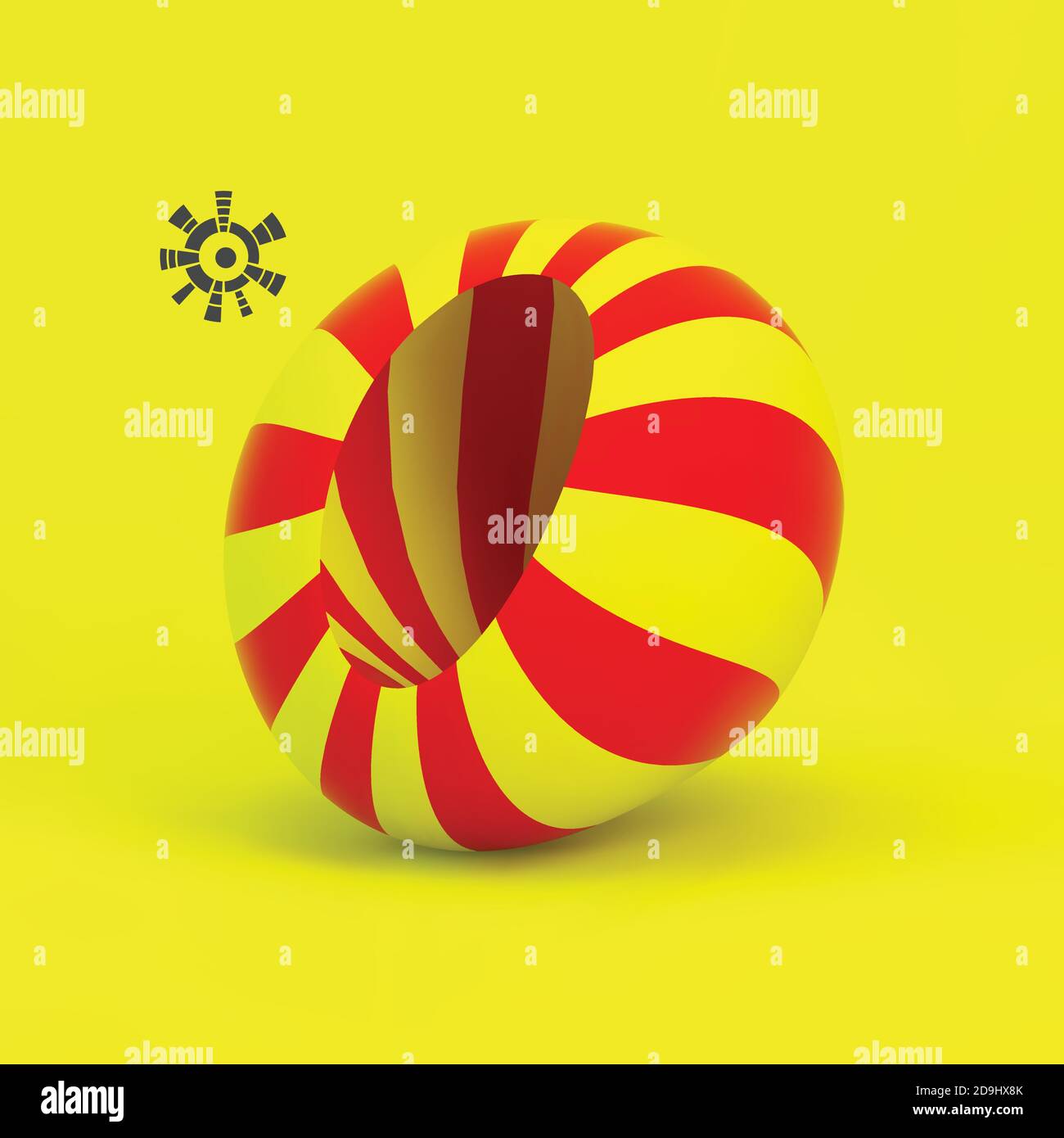 Abstract Vector 3D Illustration. Striped Object Stock Vector Image ...