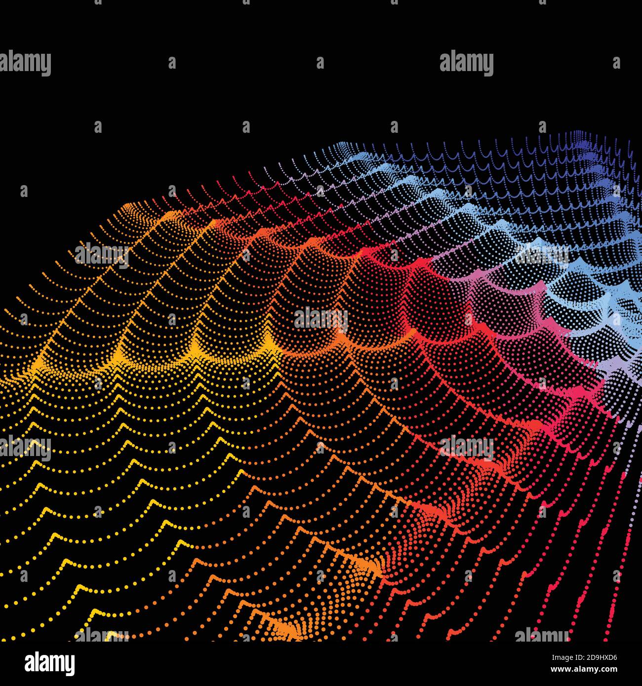 Wavy Grid Background. 3d Abstract Vector Illustration Stock Vector ...
