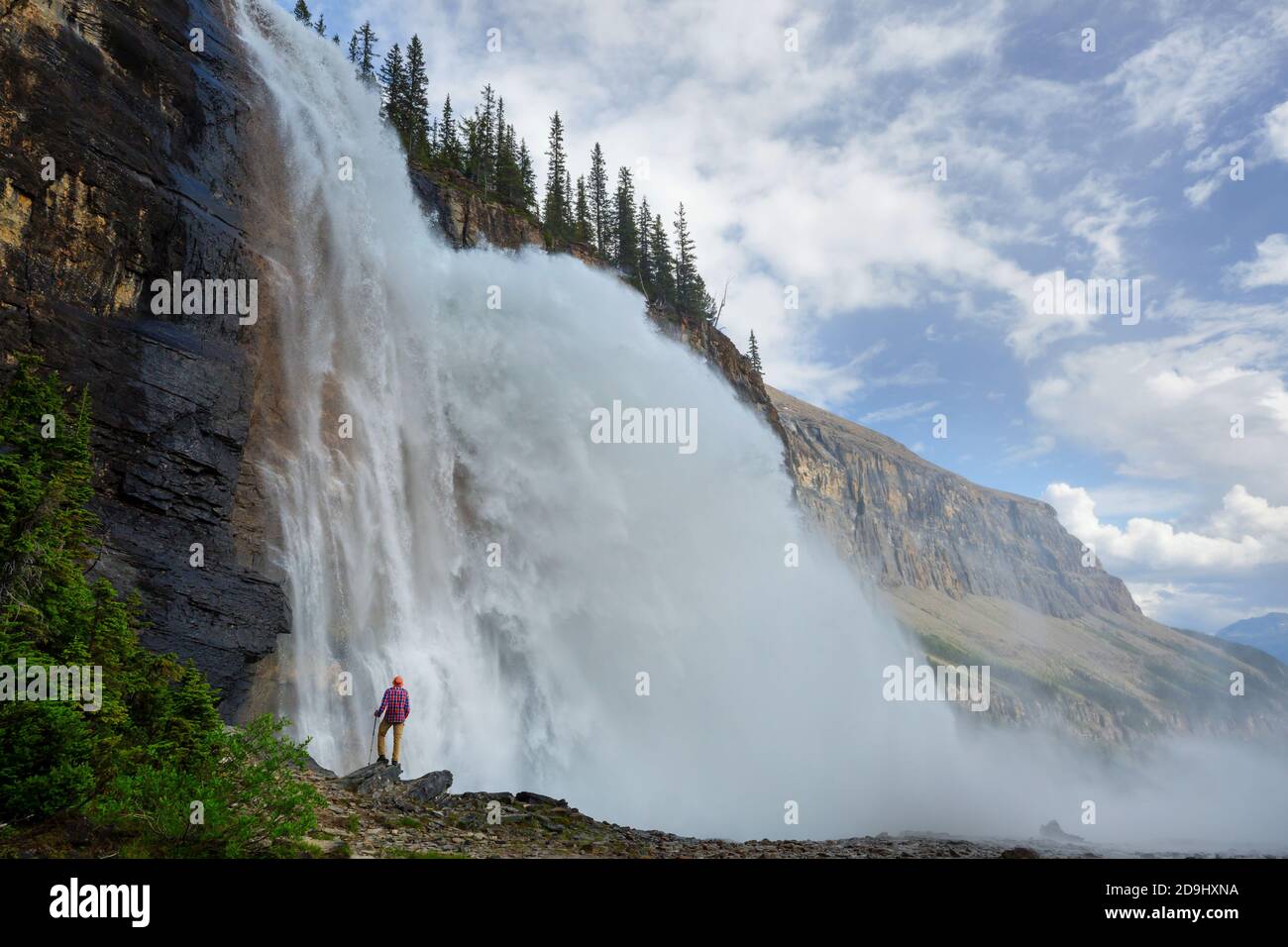 Beautiful Waterfall in Canadian mountains Stock Photo - Alamy